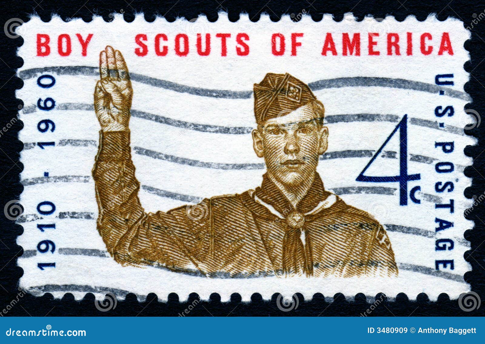 Vintage Boy Scouts USA Stamp Editorial Stock Image - Image of cargo ...
