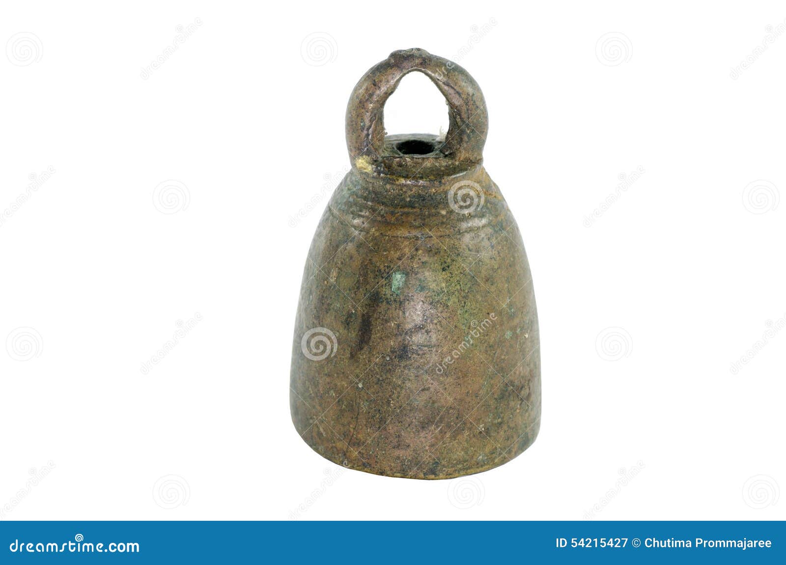 Vintage brass cowbell stock image. Image of brown, retro - 54215427