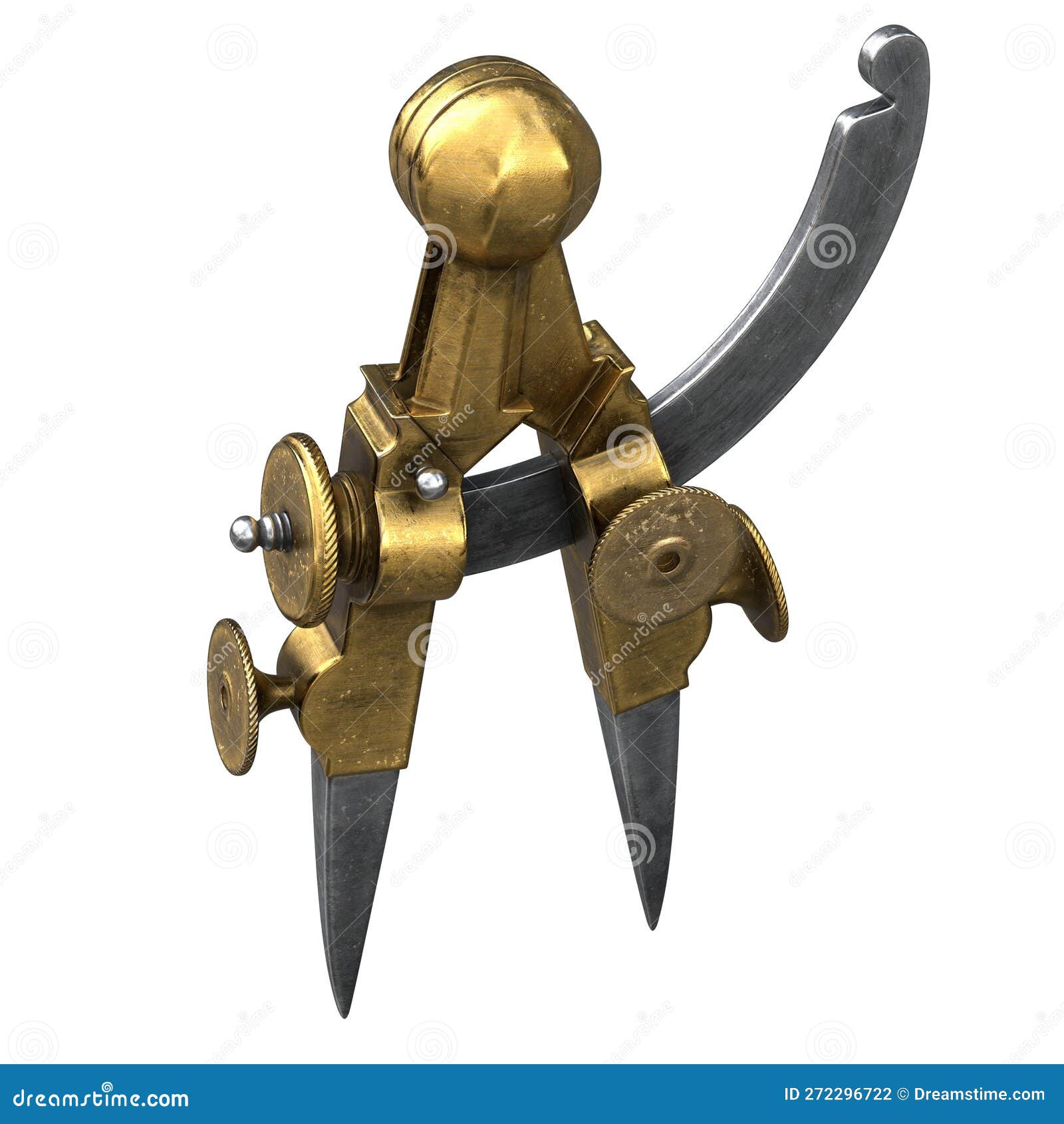 Vintage Brass Drafting Compass Dividers, PNG File with Transparency ...