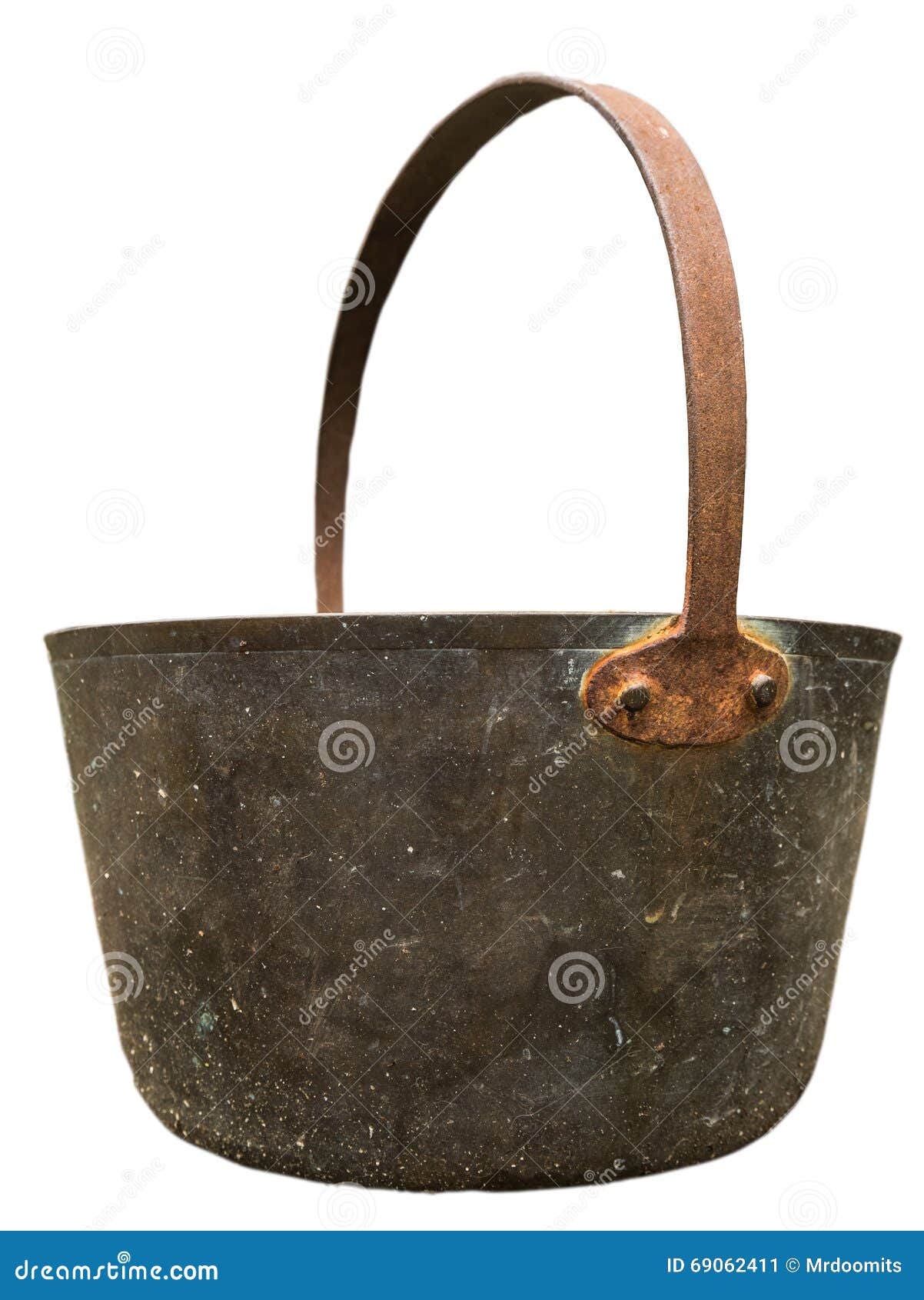 Vintage Brass Pail stock image. Image of grungy, brass - 69062411