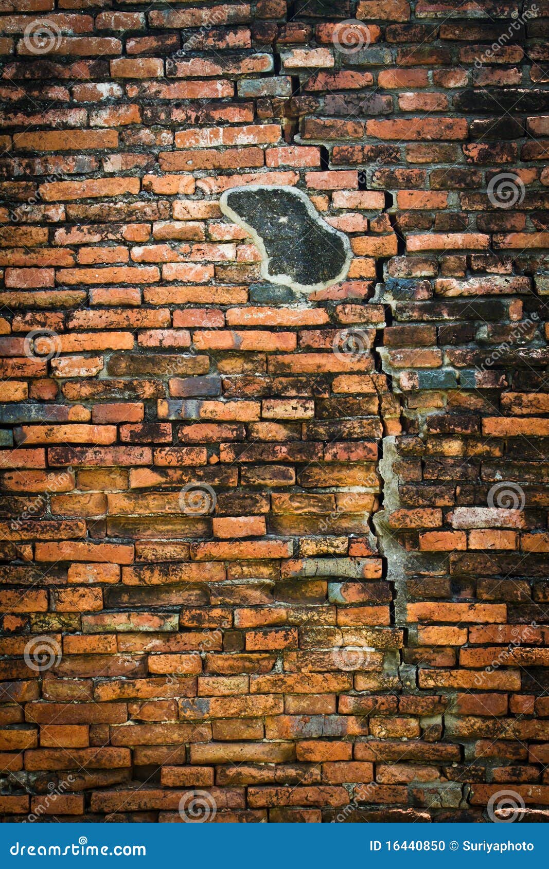 Vintage brick wall stock photo. Image of background, grunge - 16440850