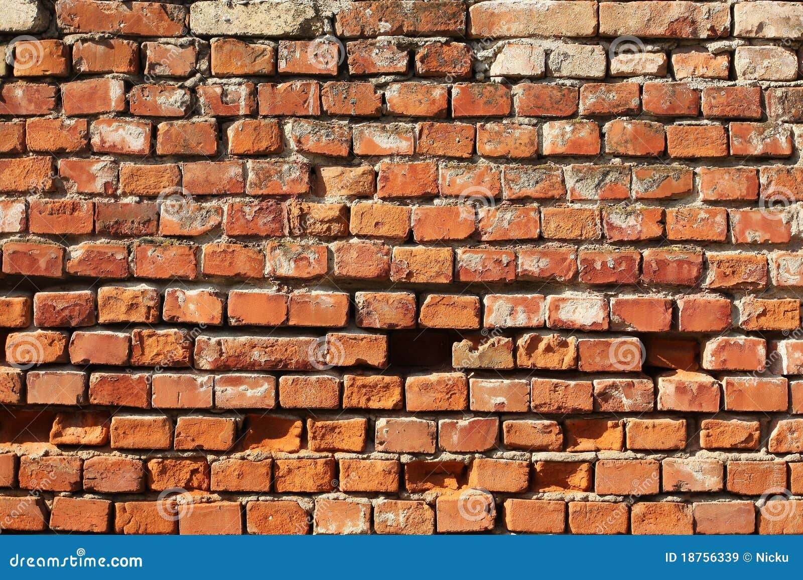 Vintage brick wall stock image. Image of construction - 18756339