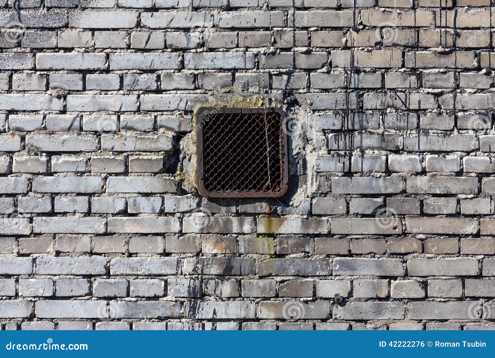 Vintage Brick Wall with Ventilation Stock Photo - Image of colorful ...