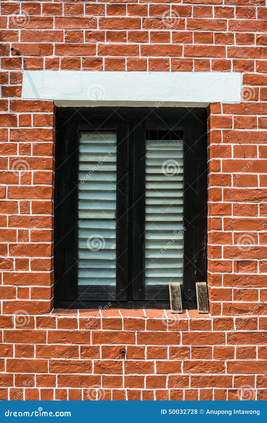 Vintage Brick And The Window Background Stock Photo | CartoonDealer.com ...