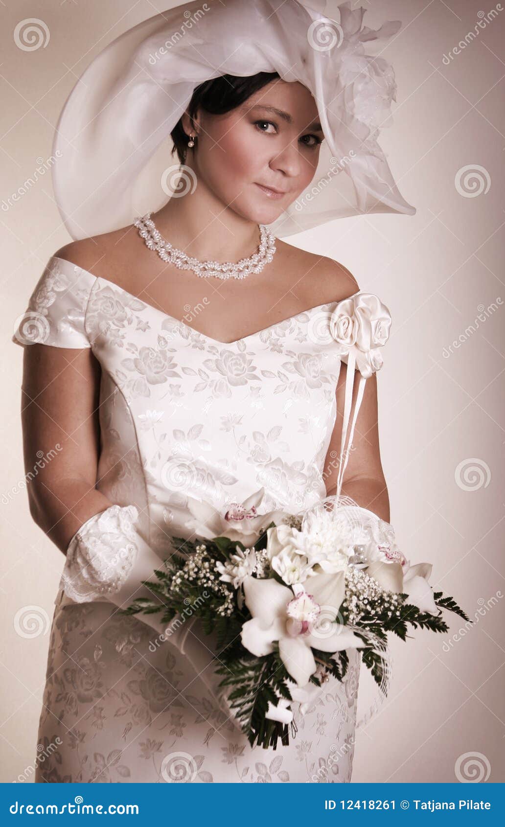 Vintage bride stock image. Image of glamour, bride, gown - 12418261