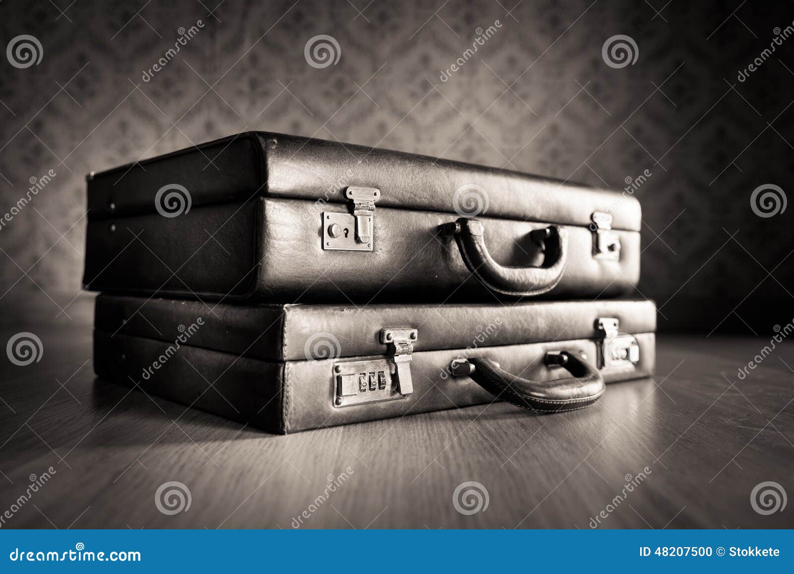 Vintage briefcases stock photo. Image of lifestyles, briefcase - 48207500
