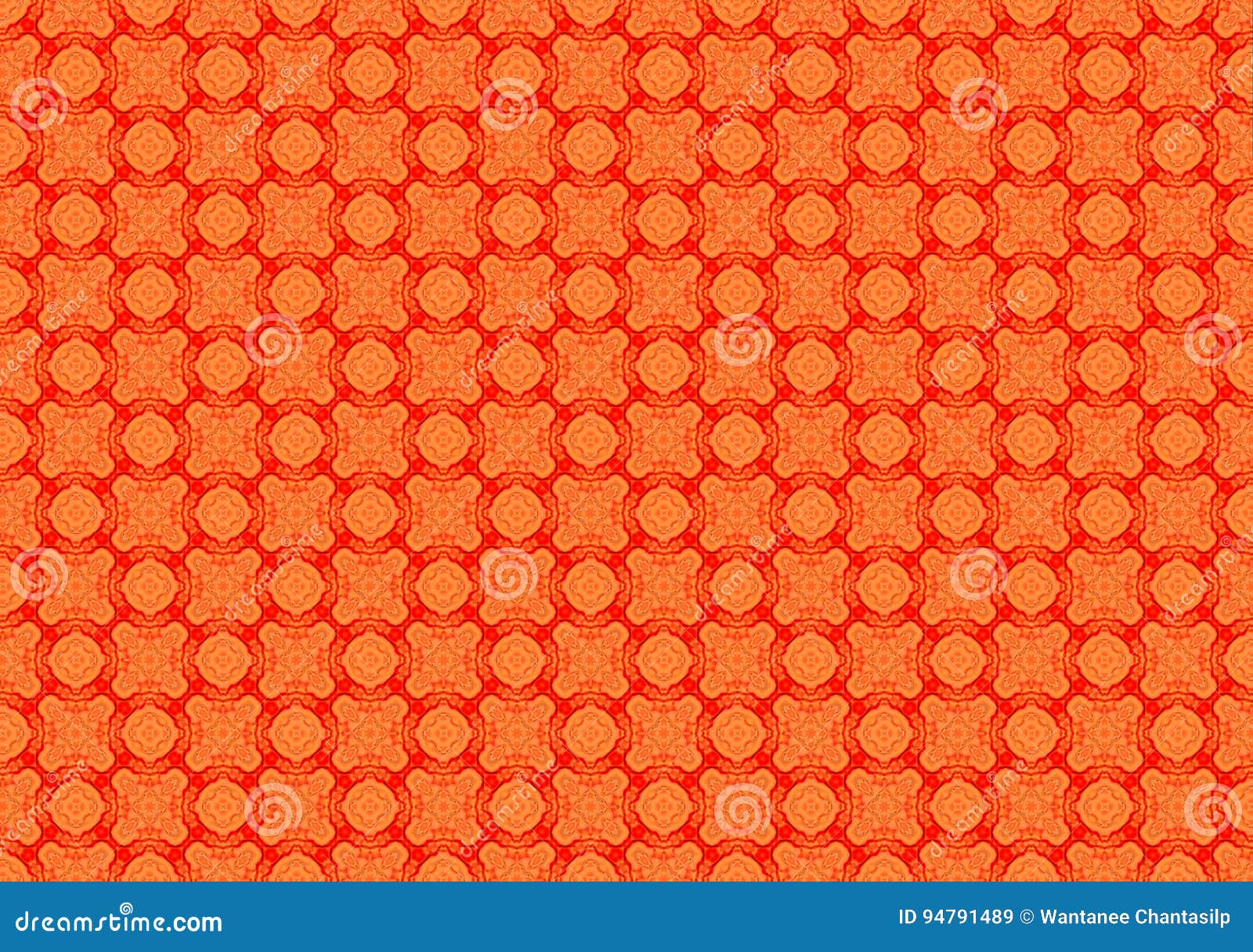 Vintage Bright Orange Pattern for Background Stock Illustration ...