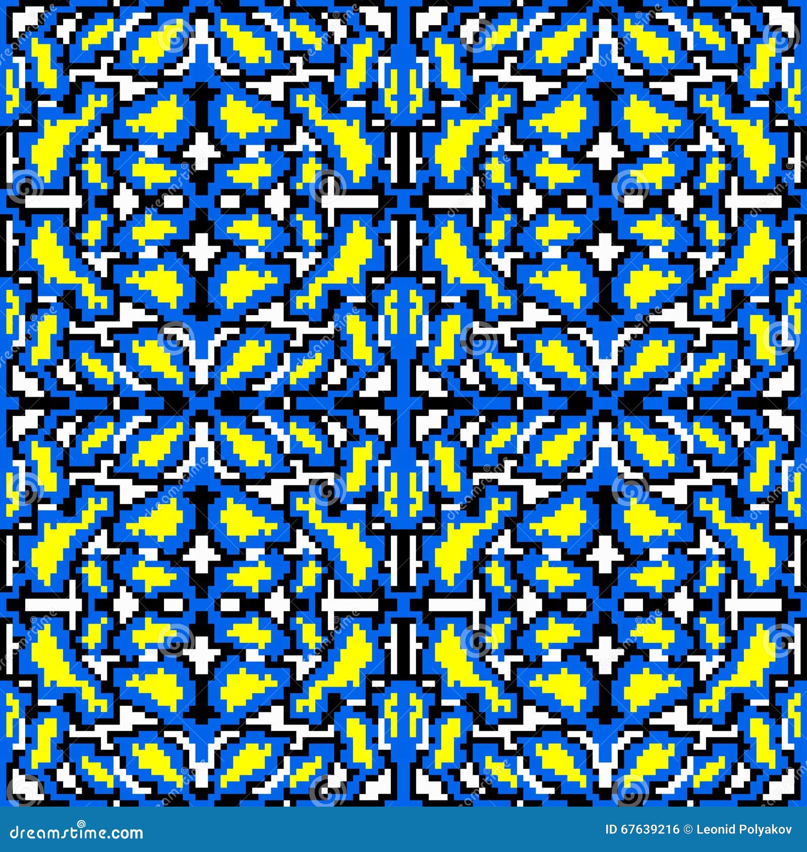 Vintage Bright Pixels Beautiful Abstract Seamless Geometrical Pattern ...