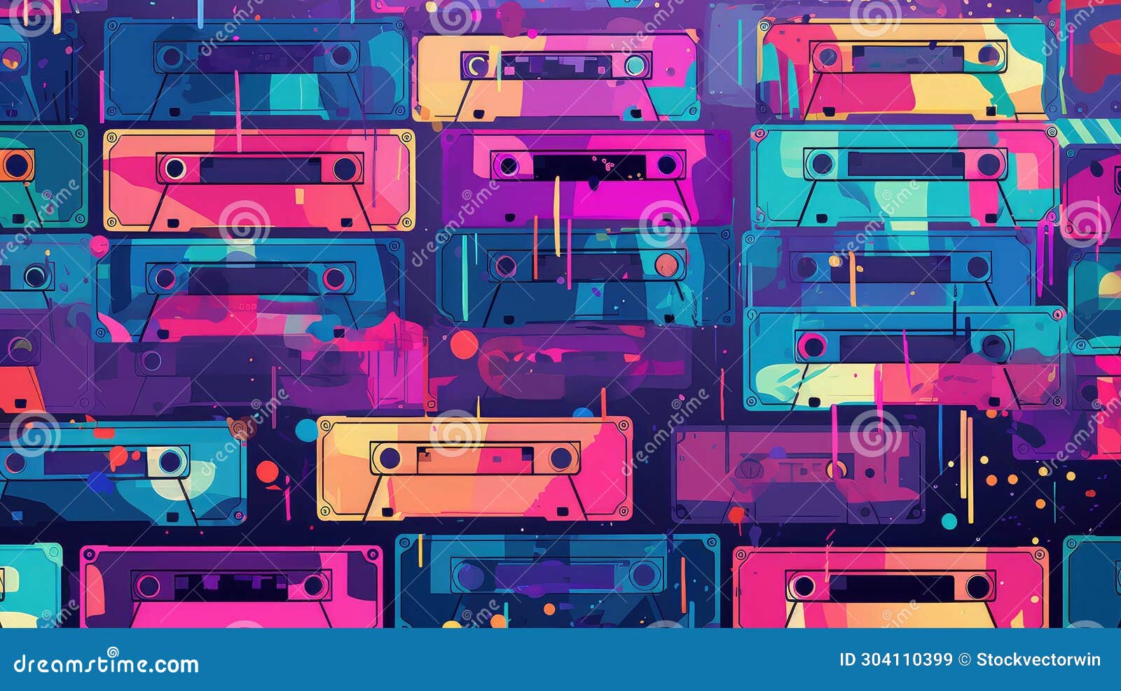 Vintage Bright Retro Background Stock Illustration - Illustration of ...