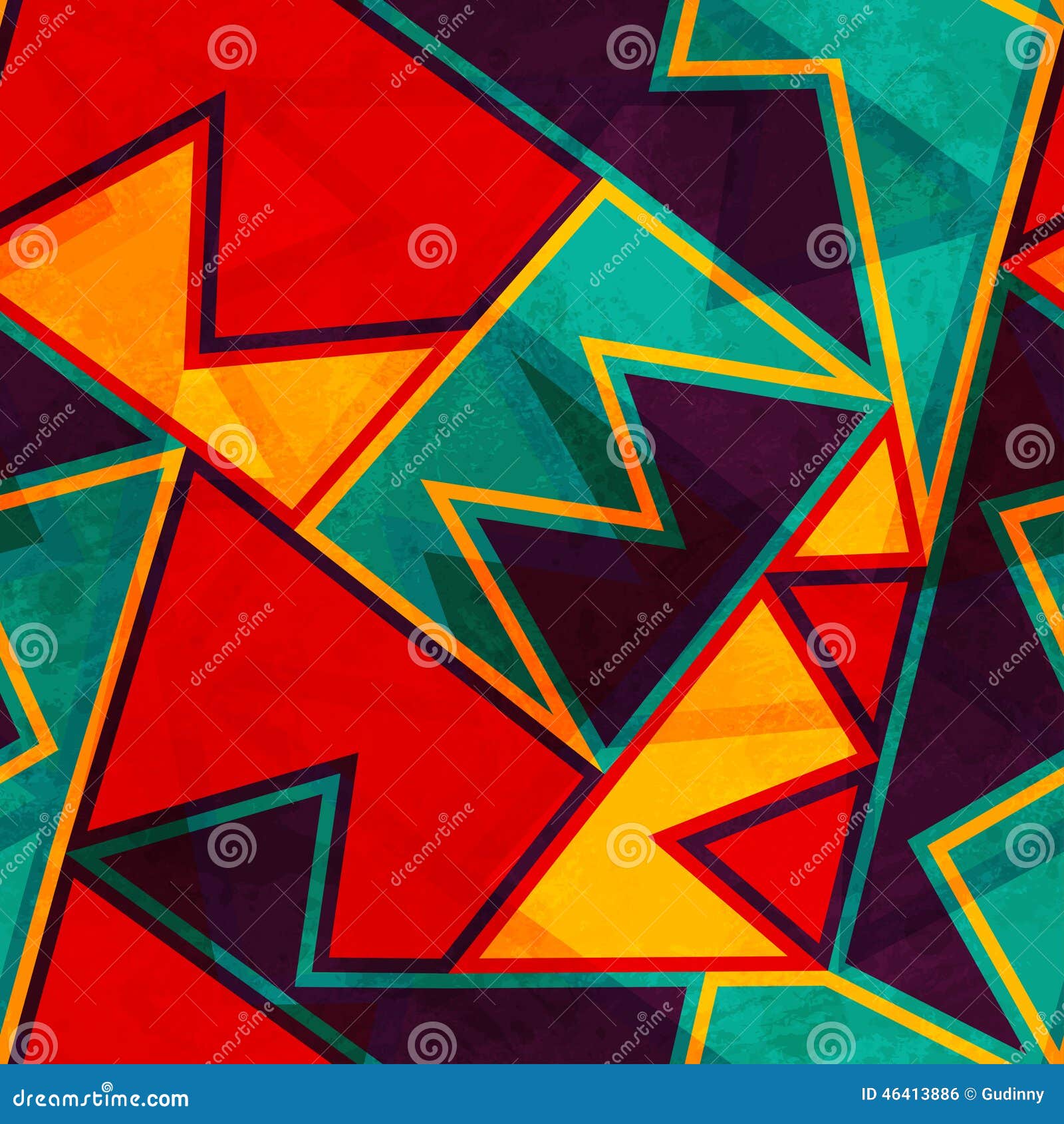 Bright Seamless Pattern With Battlement Curved Lines. Repeated ...