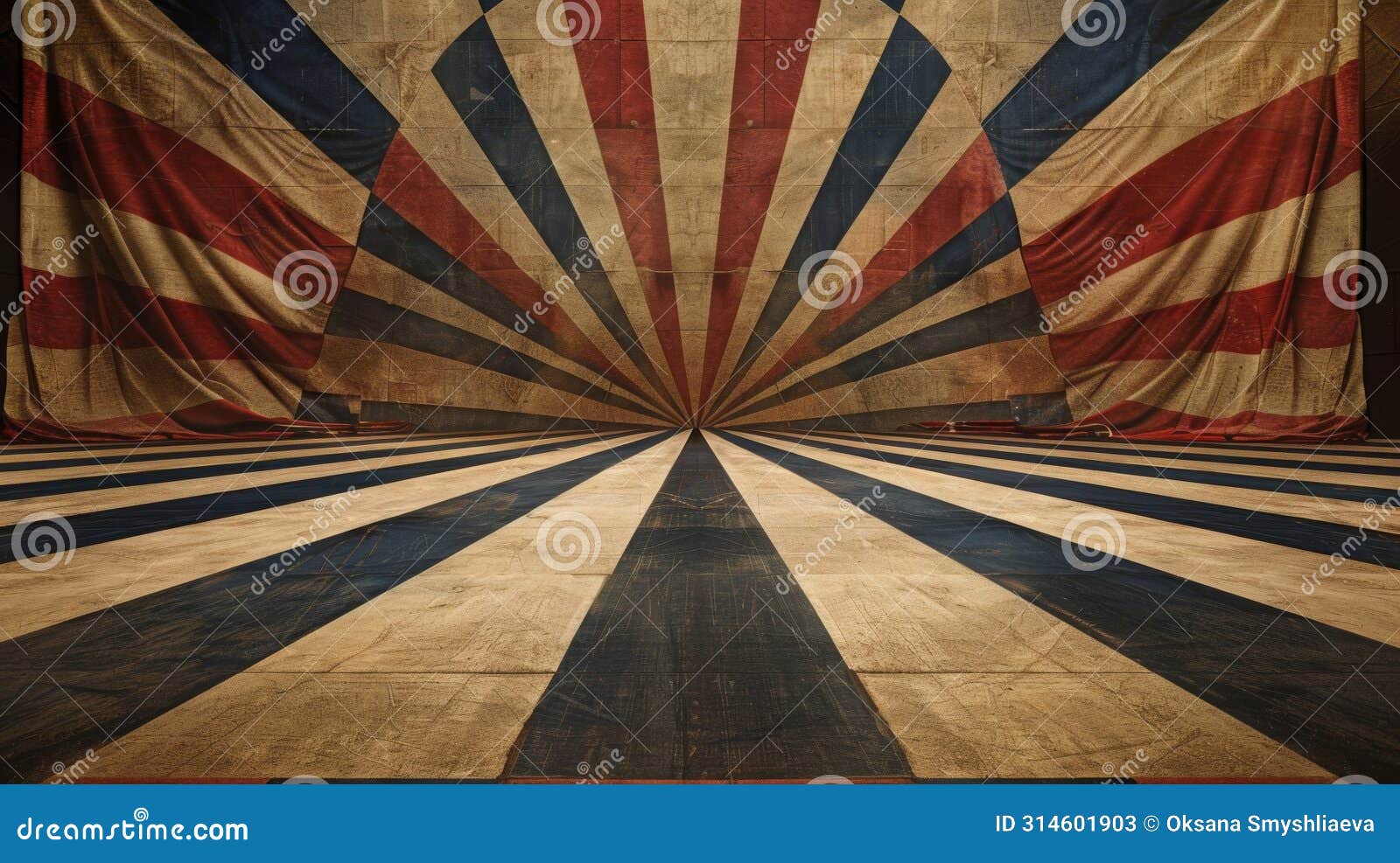 Vintage British Union Jack Flag and Retro Floor Design Stock Image ...