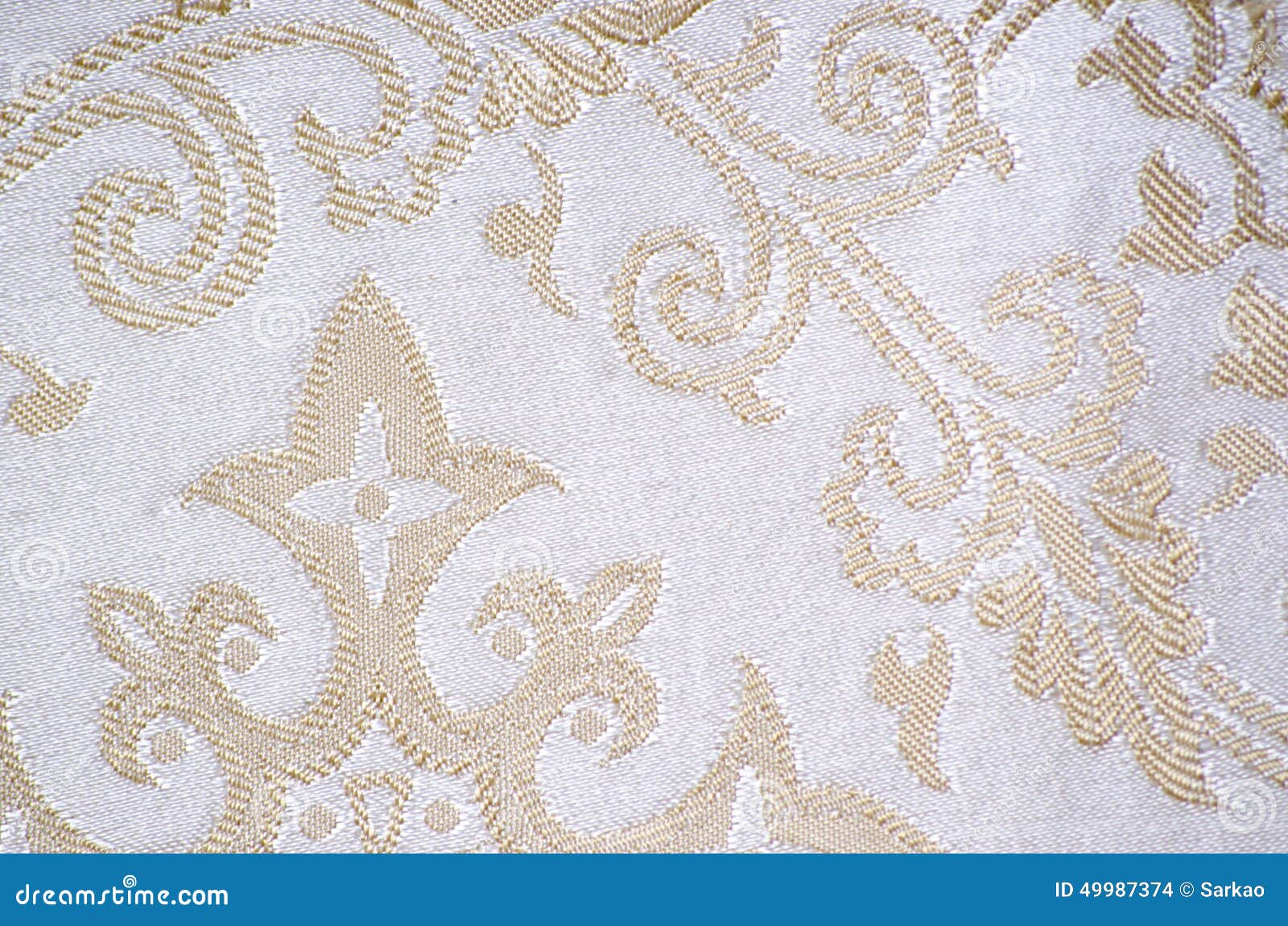 Vintage Brocade Fabric Detail Stock Photo - Image of sewing, pattern ...