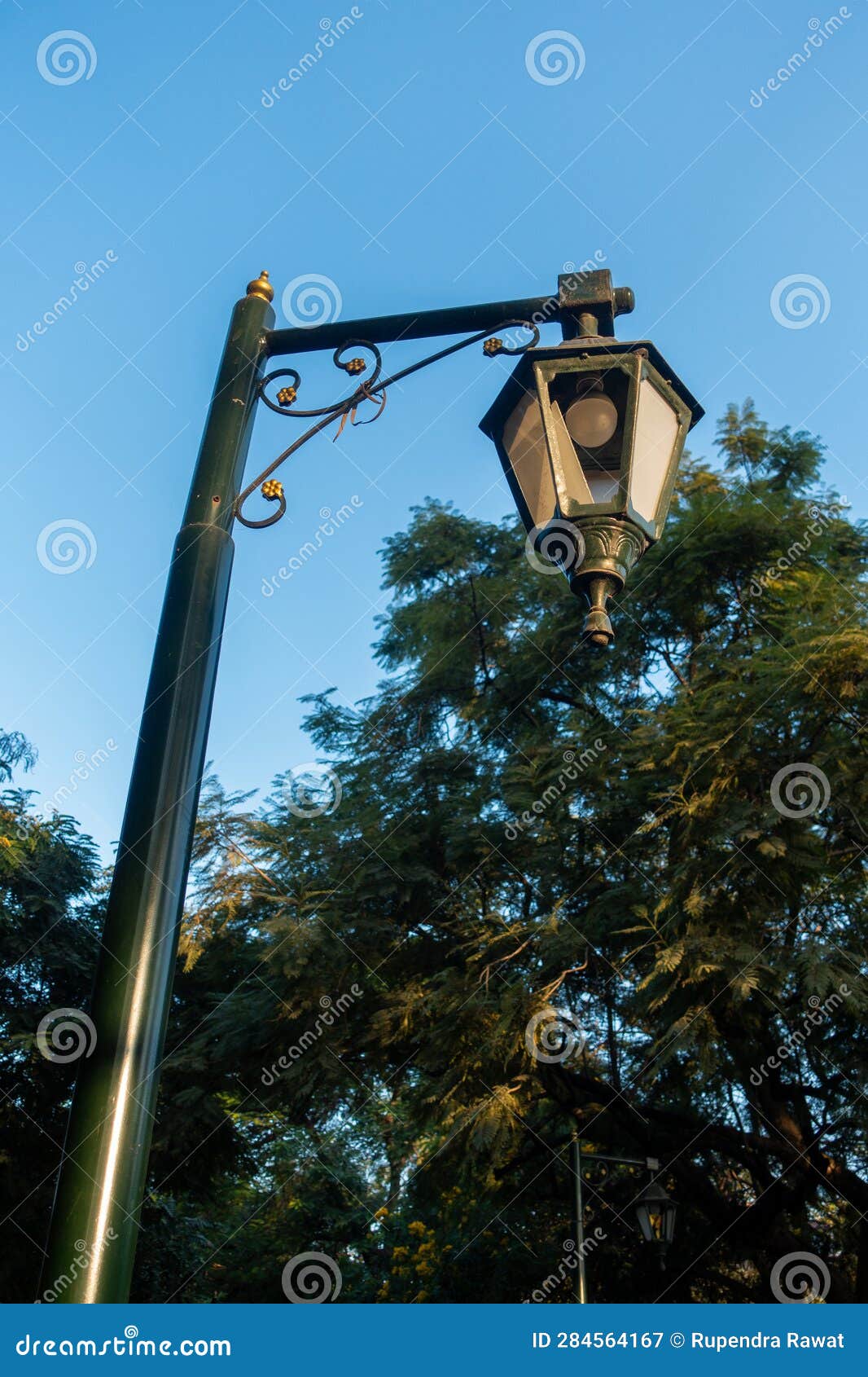 A Vintage Broken Lamp Post. India Stock Image - Image of style ...