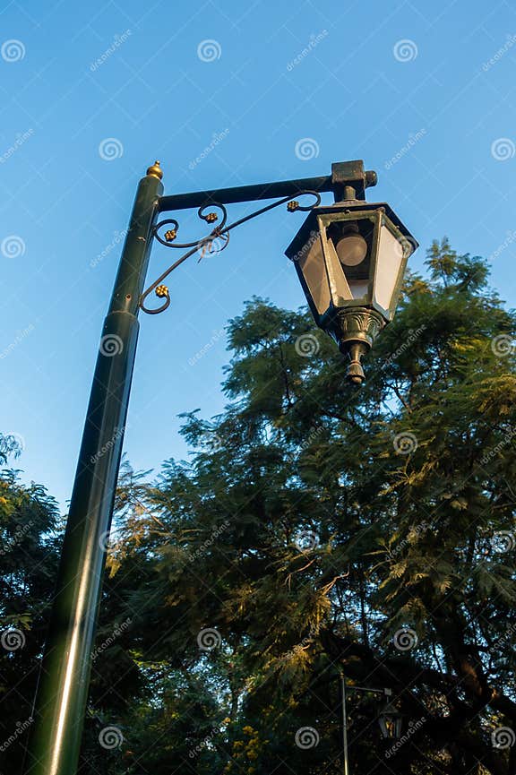 A Vintage Broken Lamp Post. India Stock Image - Image of style ...