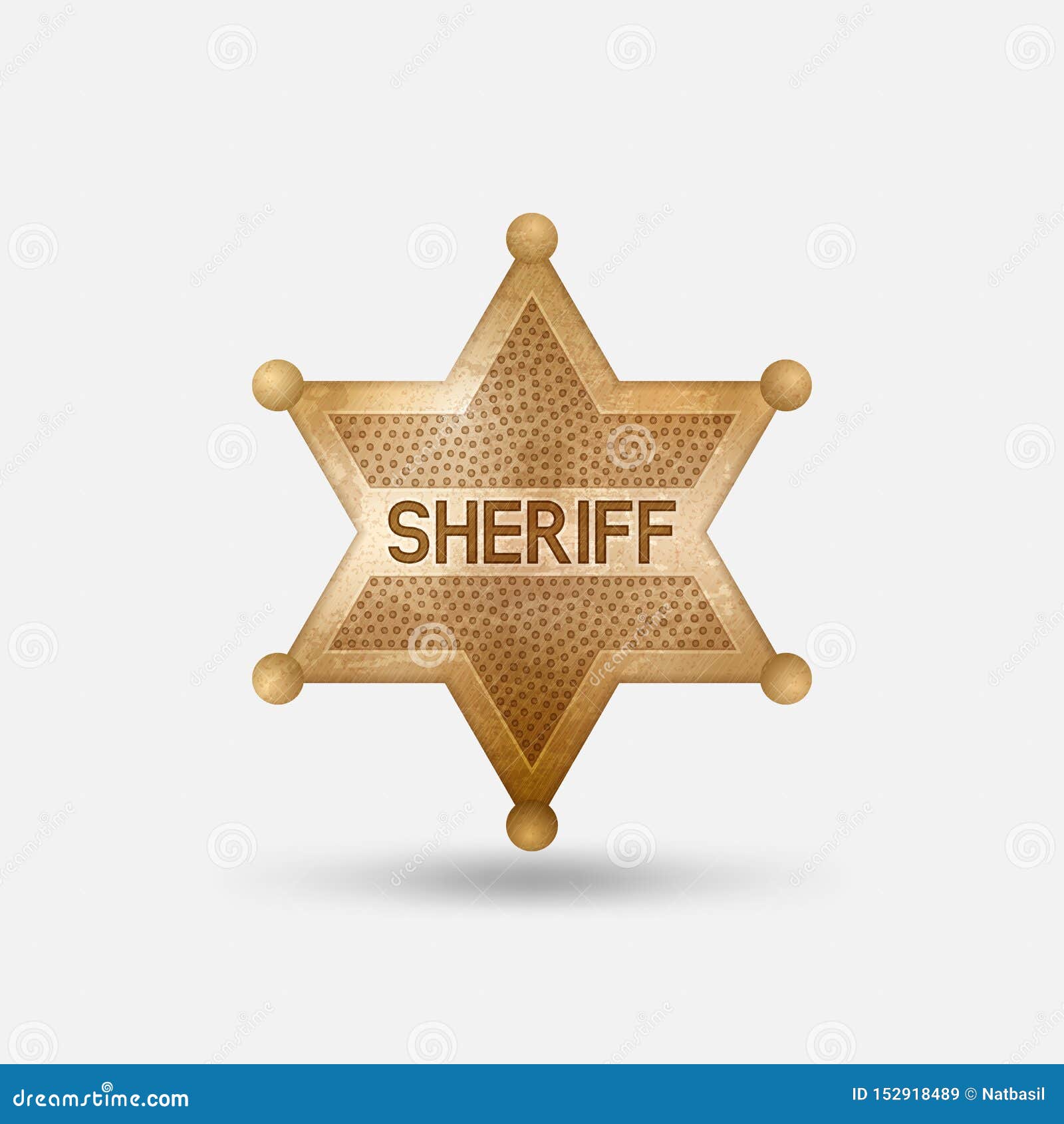 Vintage Bronze Badge. Sheriff Star Stock Vector - Illustration of ...