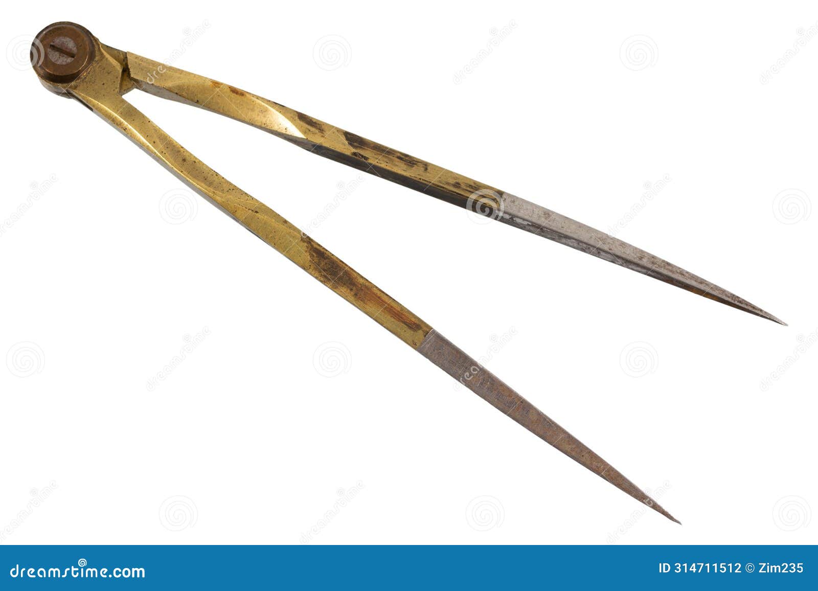 Vintage Bronze Dividers Calipers Nautical Navigation Chart Tool Stock ...