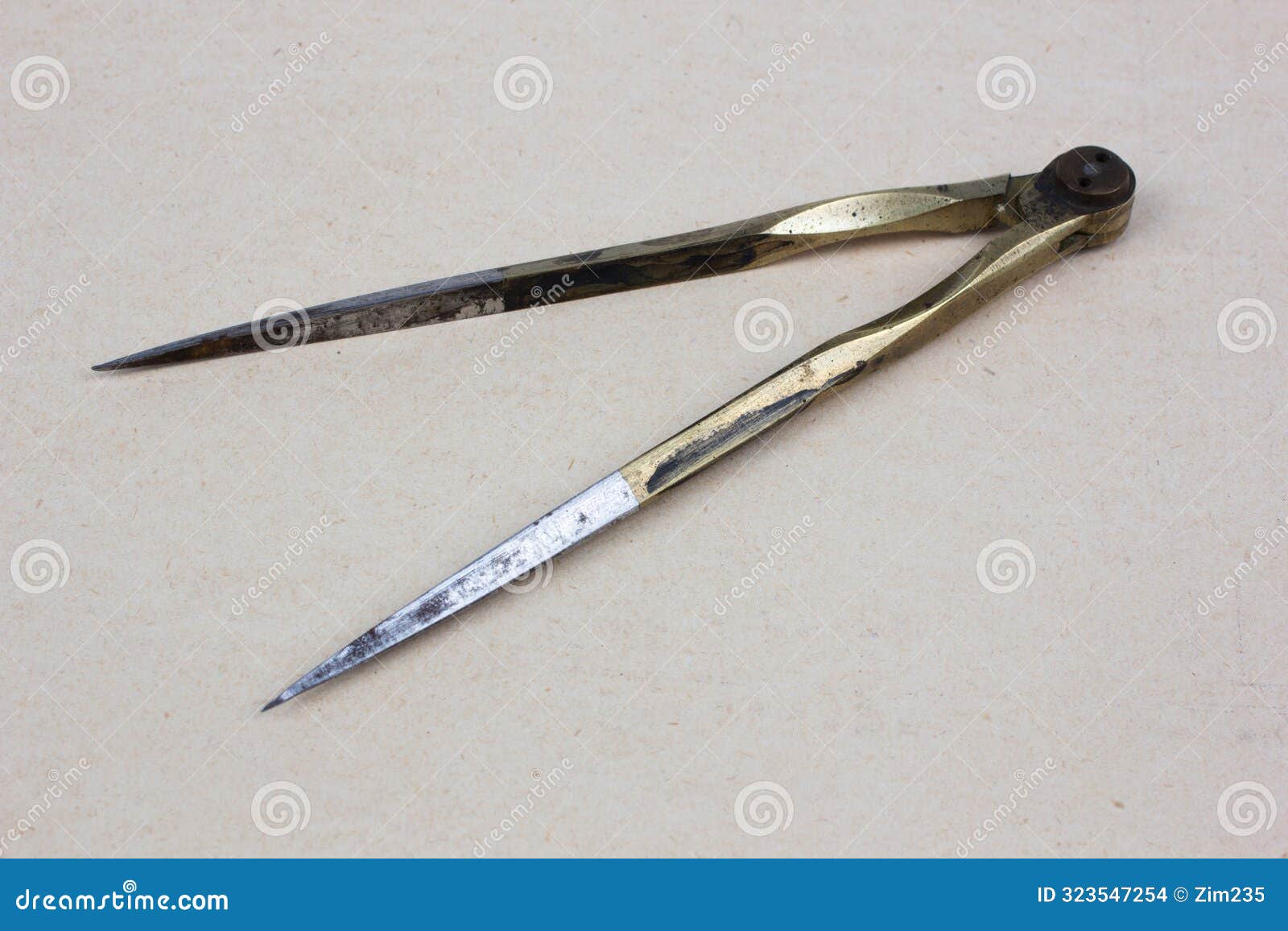 Vintage Bronze Dividers Calipers Nautical Navigation Chart Tool Stock ...