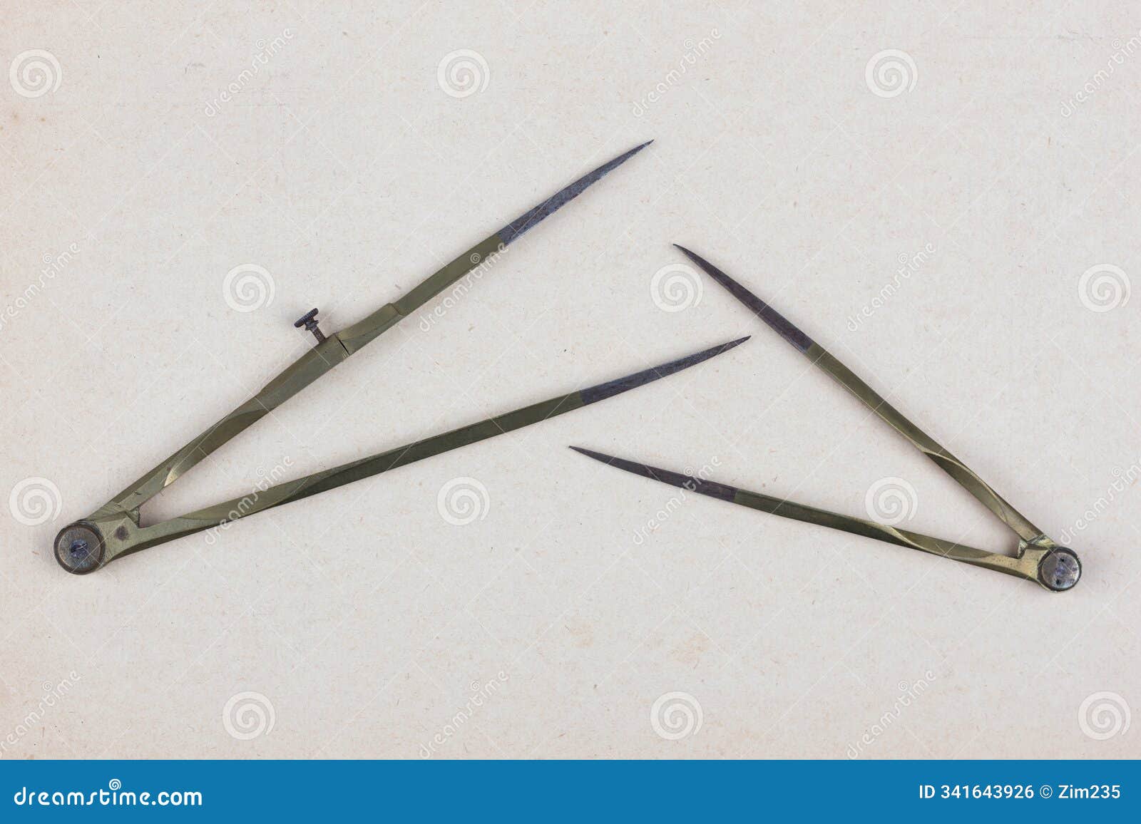 Vintage Bronze Dividers Calipers Nautical Navigation Chart Tool Stock ...