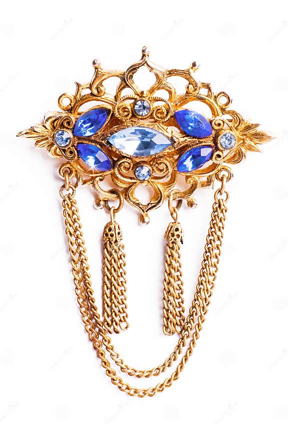 Vintage brooch stock photo. Image of leaf, circular, luxury - 13744186
