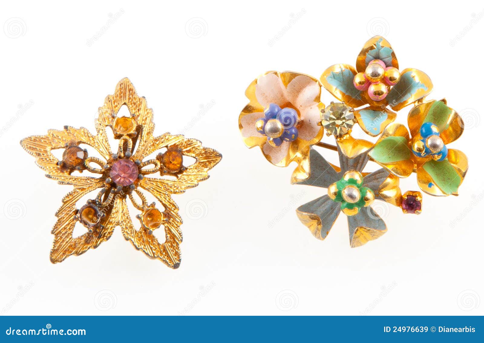Vintage Brooches stock image. Image of pins, vintage - 24976639