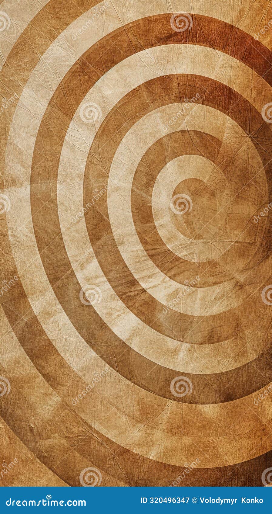 Vintage Brown Concentric Circles on Paper Texture Stock Image - Image ...