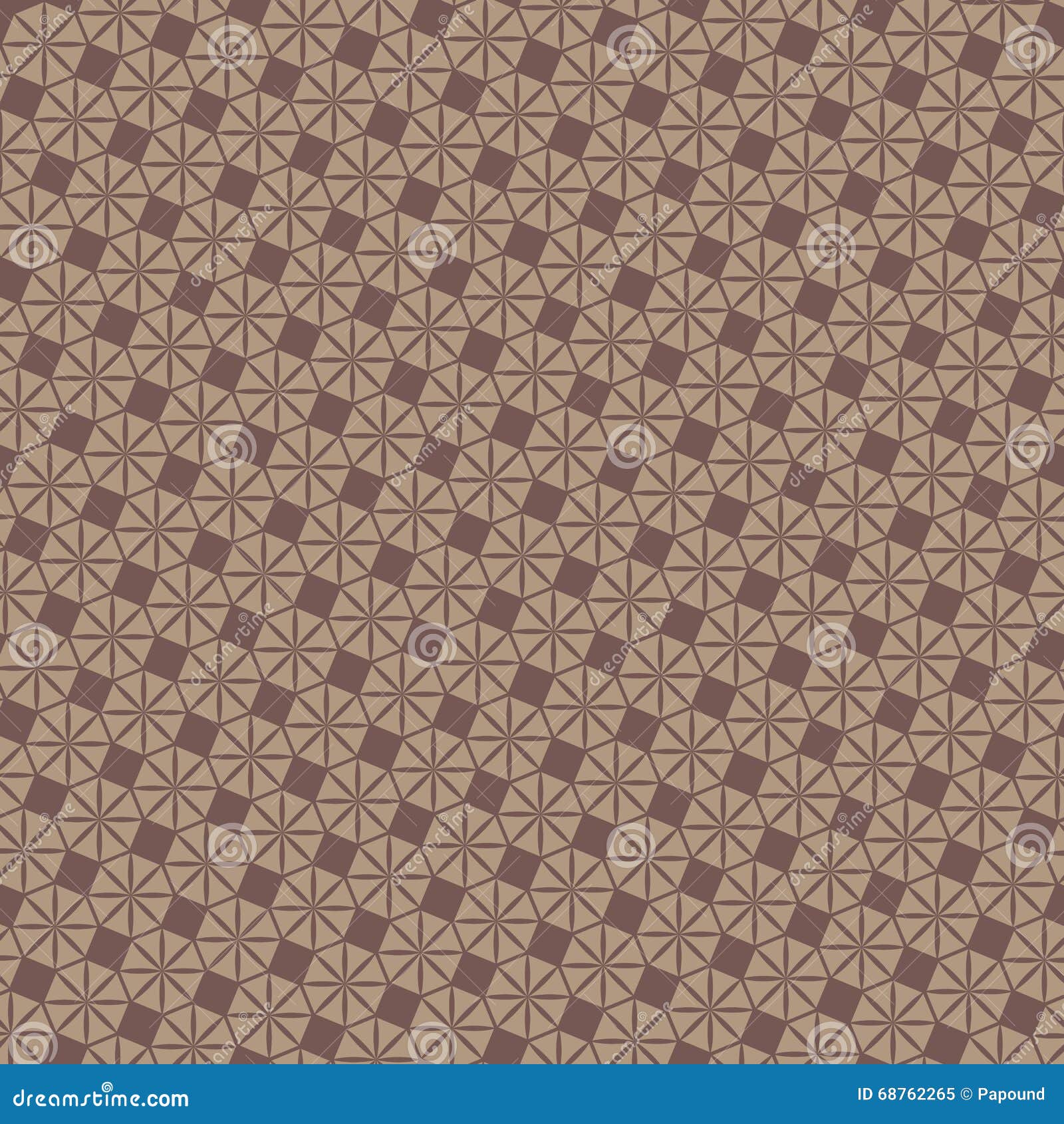 Vintage Brown Geometric Pattern Background Stock Vector - Illustration ...