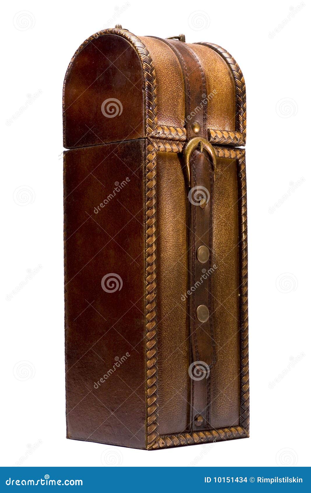 Vintage Brown Leather Whiskey Case Stock Photo - Image of ornate ...