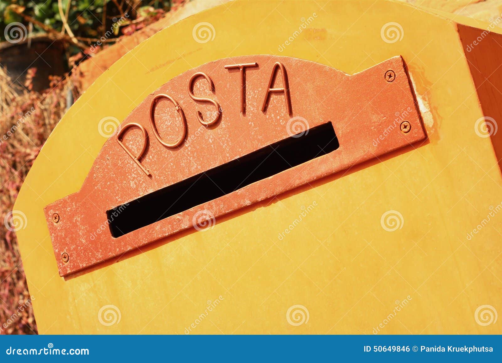 Vintage of Brown Mailbox in the Post Office. Stock Photo - Image of ...