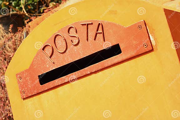 Vintage of Brown Mailbox in the Post Office. Stock Photo - Image of ...