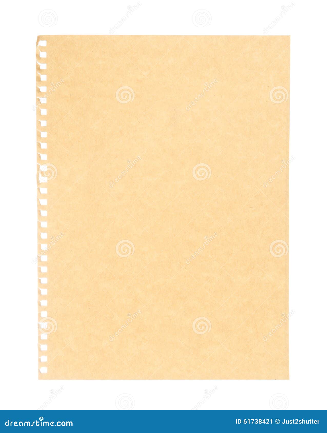 Vintage Brown Paper Isolated on White Stock Image - Image of abstract ...