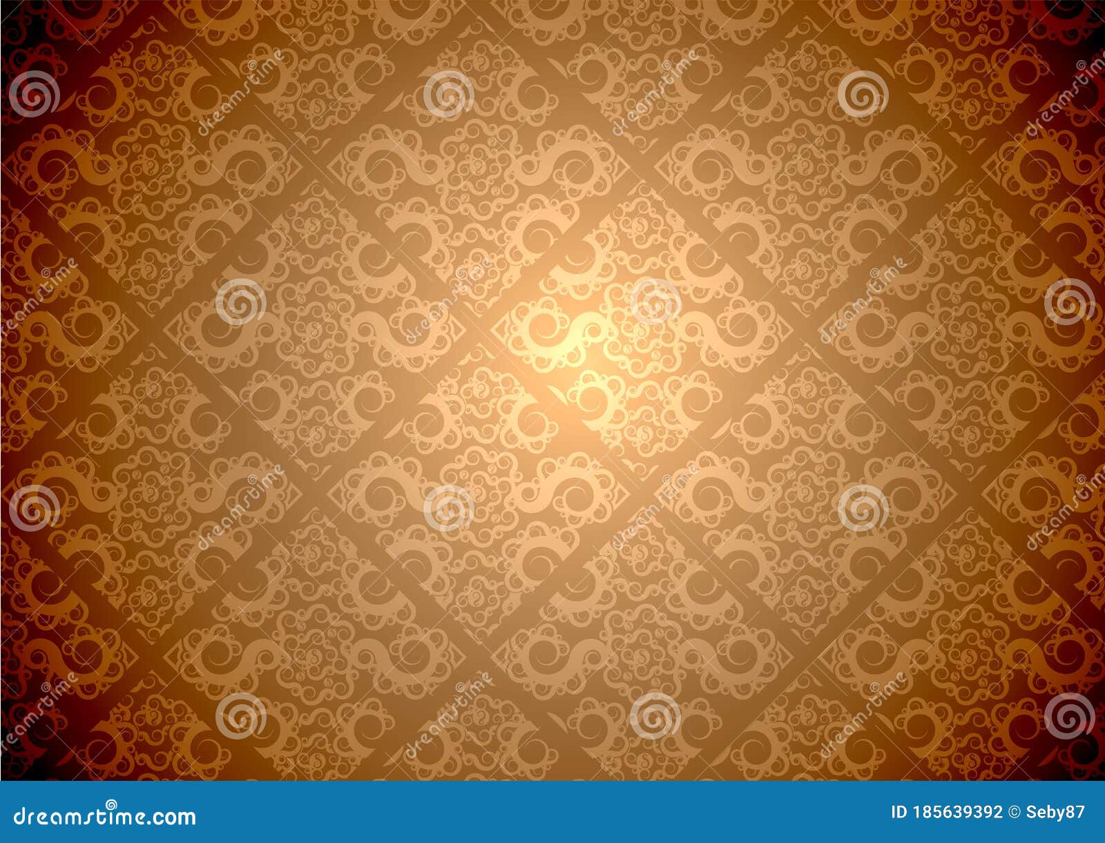 Vintage brown pattern stock illustration. Illustration of decorative ...