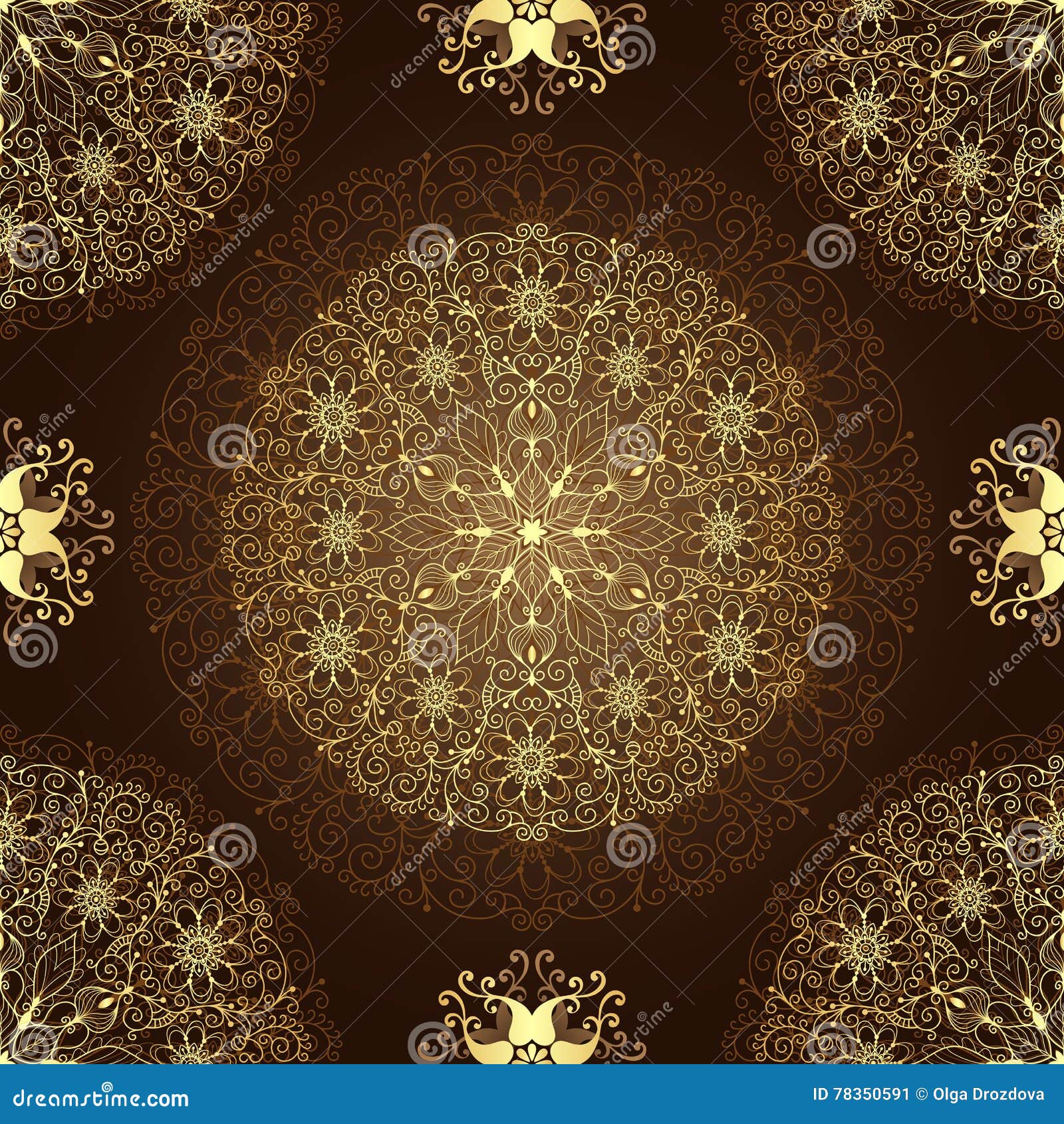 Vintage Brown Seamless Pattern Stock Vector - Illustration of painted ...