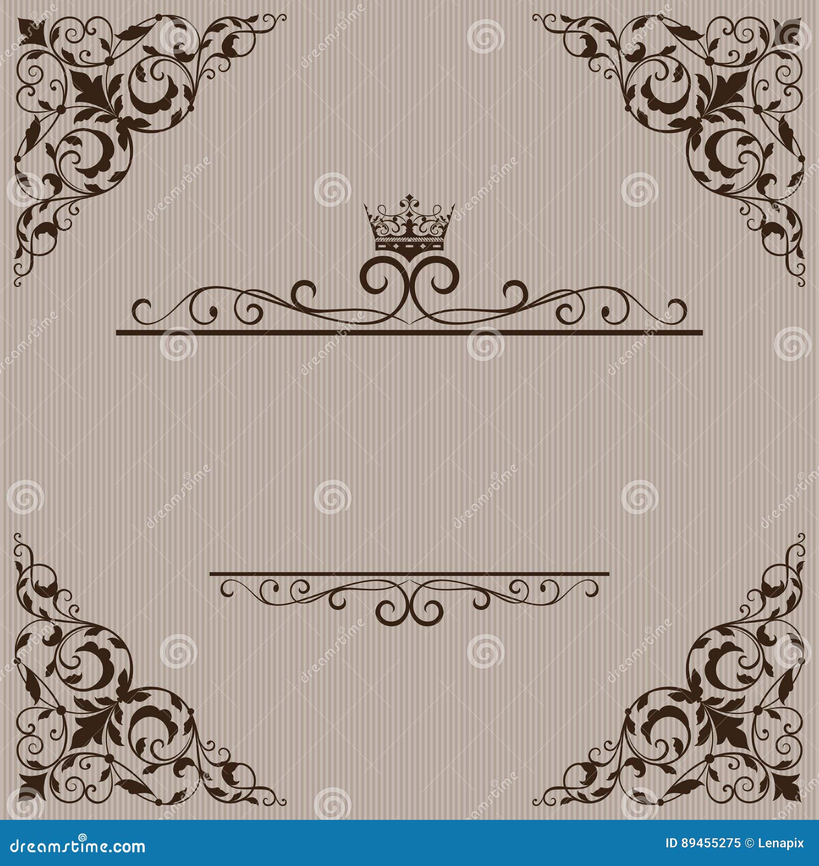 Vintage Brown Title Page Template Stock Vector - Illustration of ...
