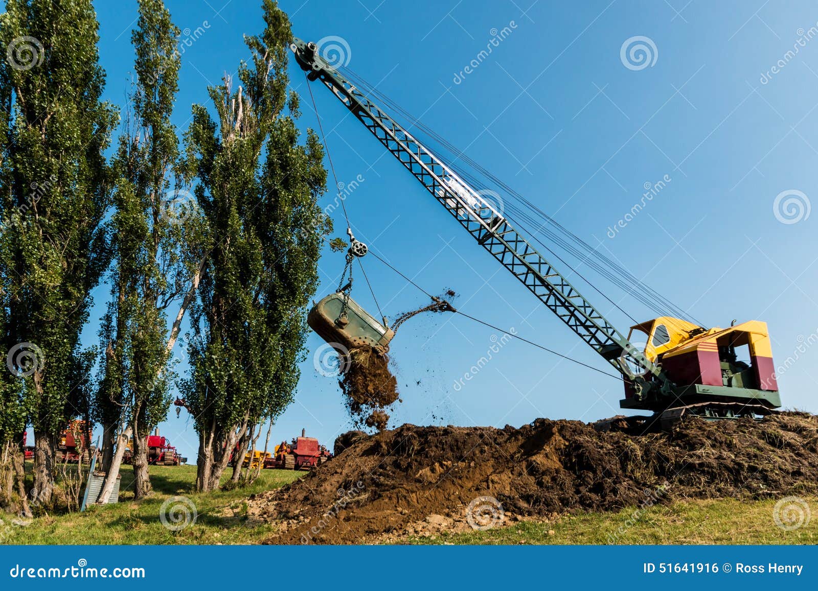 Vintage Bucket Crane stock photo. Image of industrial - 51641916