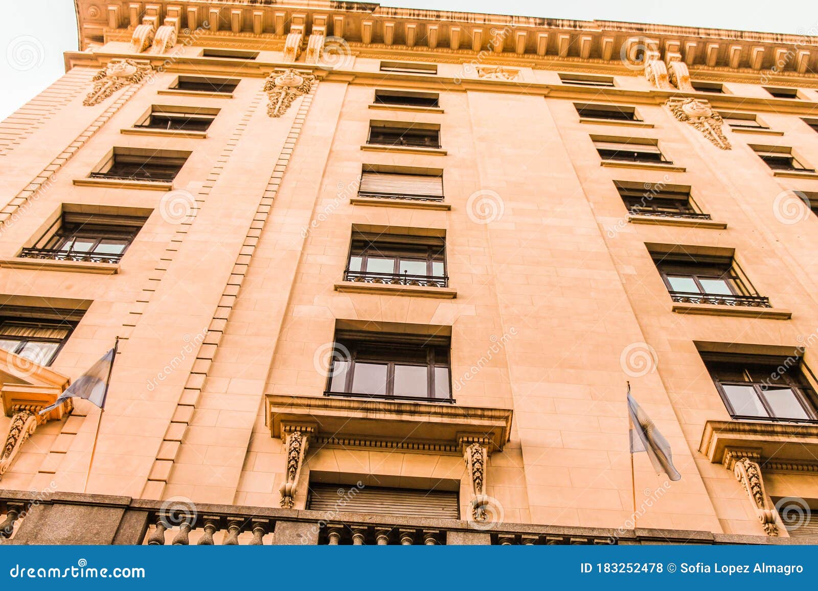 Vintage Building Architecture Icon Closeup Retro Style Stock Photo ...