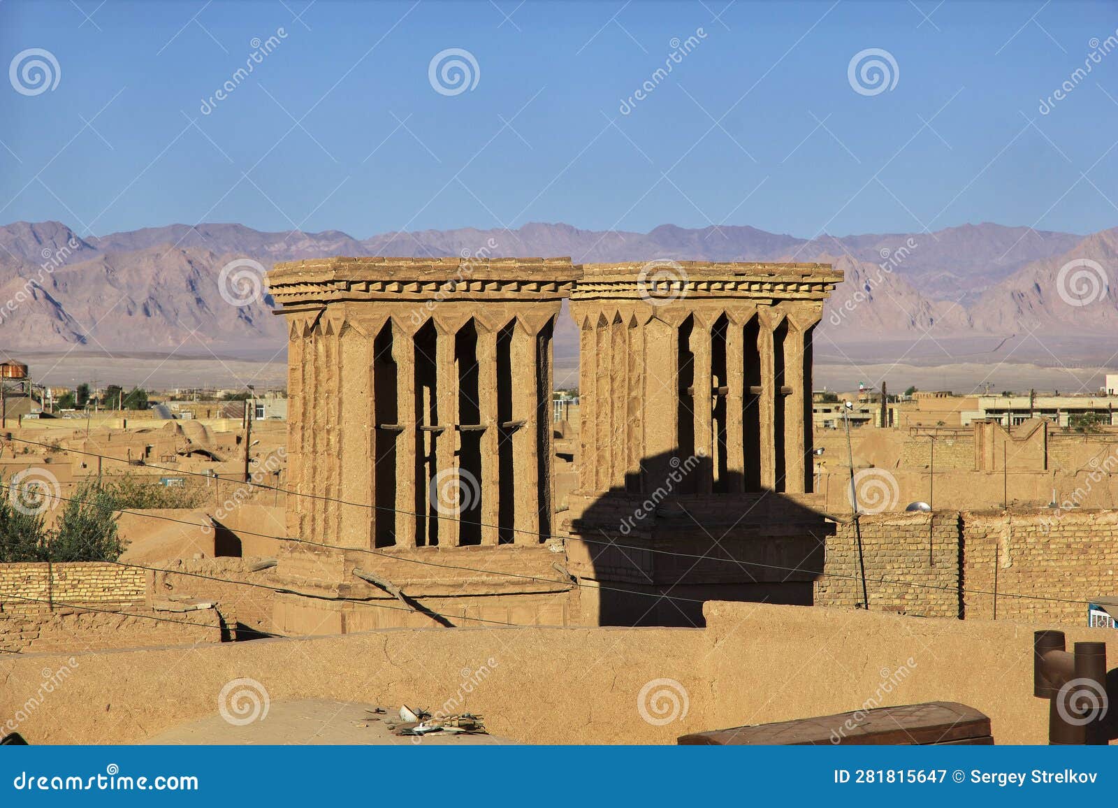 Vintage Building in Ancient City Yazd of Iran Stock Image - Image of ...