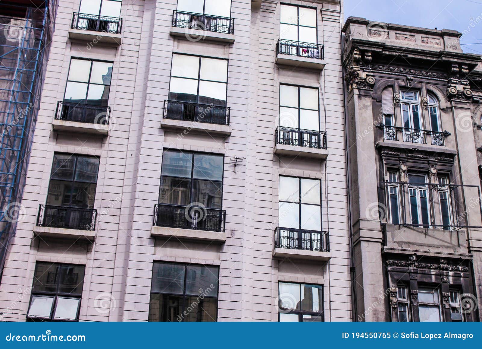 Vintage Building Facade Architecture Outside Windows Stock Image ...