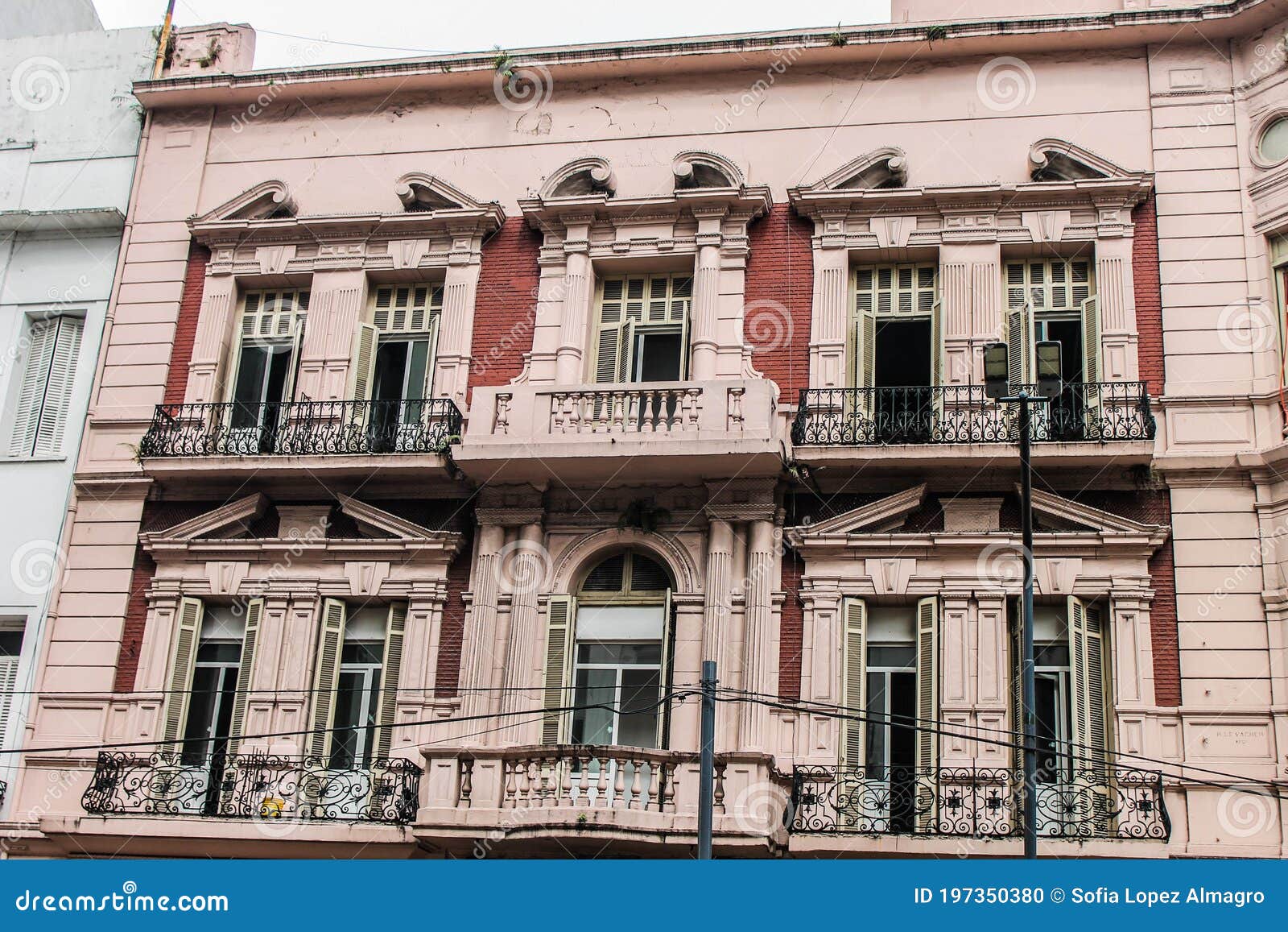 Vintage Building Facade Architecture Decoration Stock Photo - Image of ...