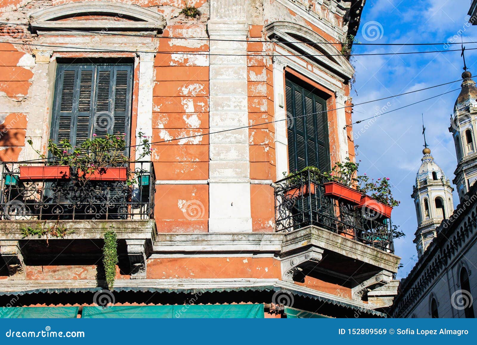 Vintage Building Design Retro Facade Outdoor Stock Image - Image of ...