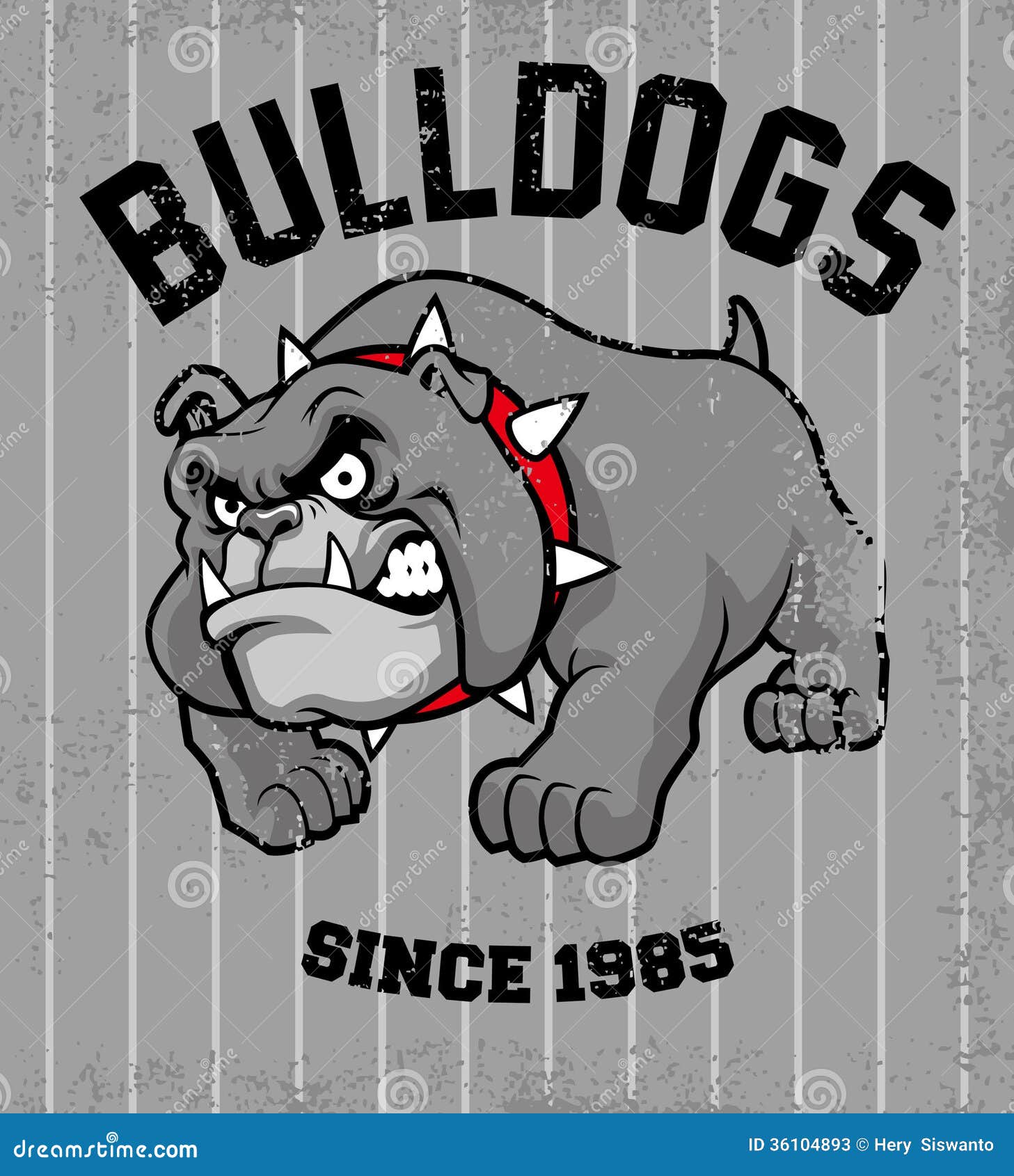 Vintage bulldog mascot stock vector. Illustration of stand - 36104893