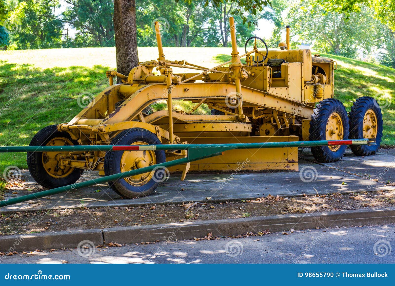 Vintage Bulldozer stock photo. Image of yellow, street - 98655790