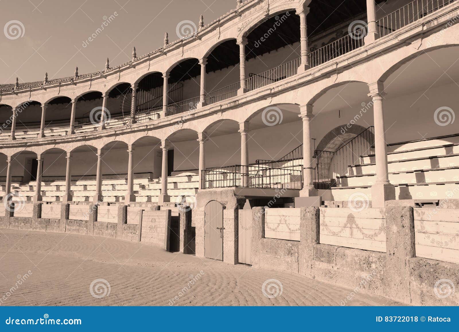 Vintage bullring photo stock photo. Image of culture - 83722018