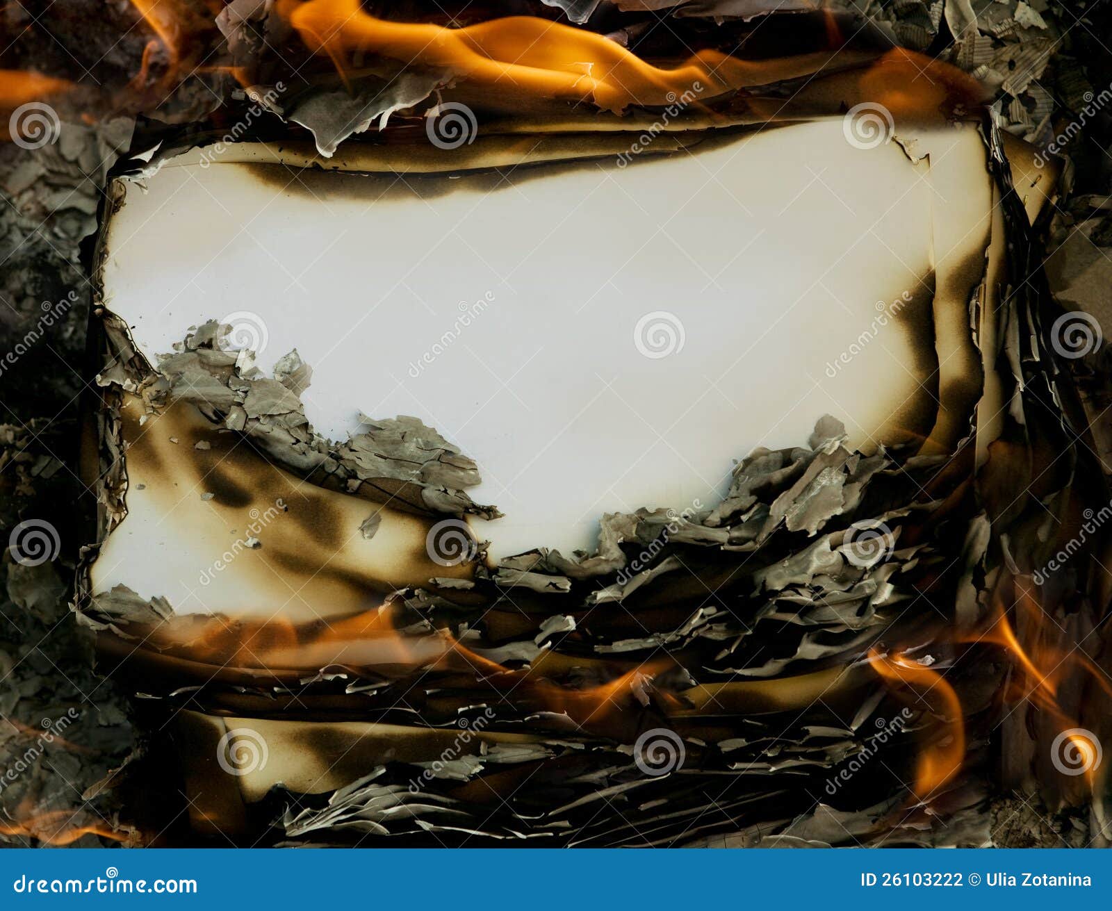Vintage burning paper stock photo. Image of paper, parchment - 26103222