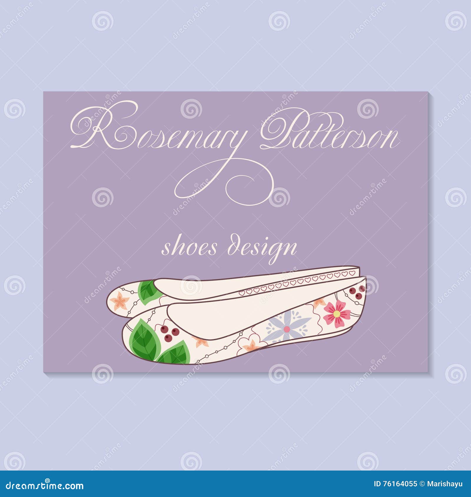 Vintage Business Card for Shoes Designer Stock Illustration ...