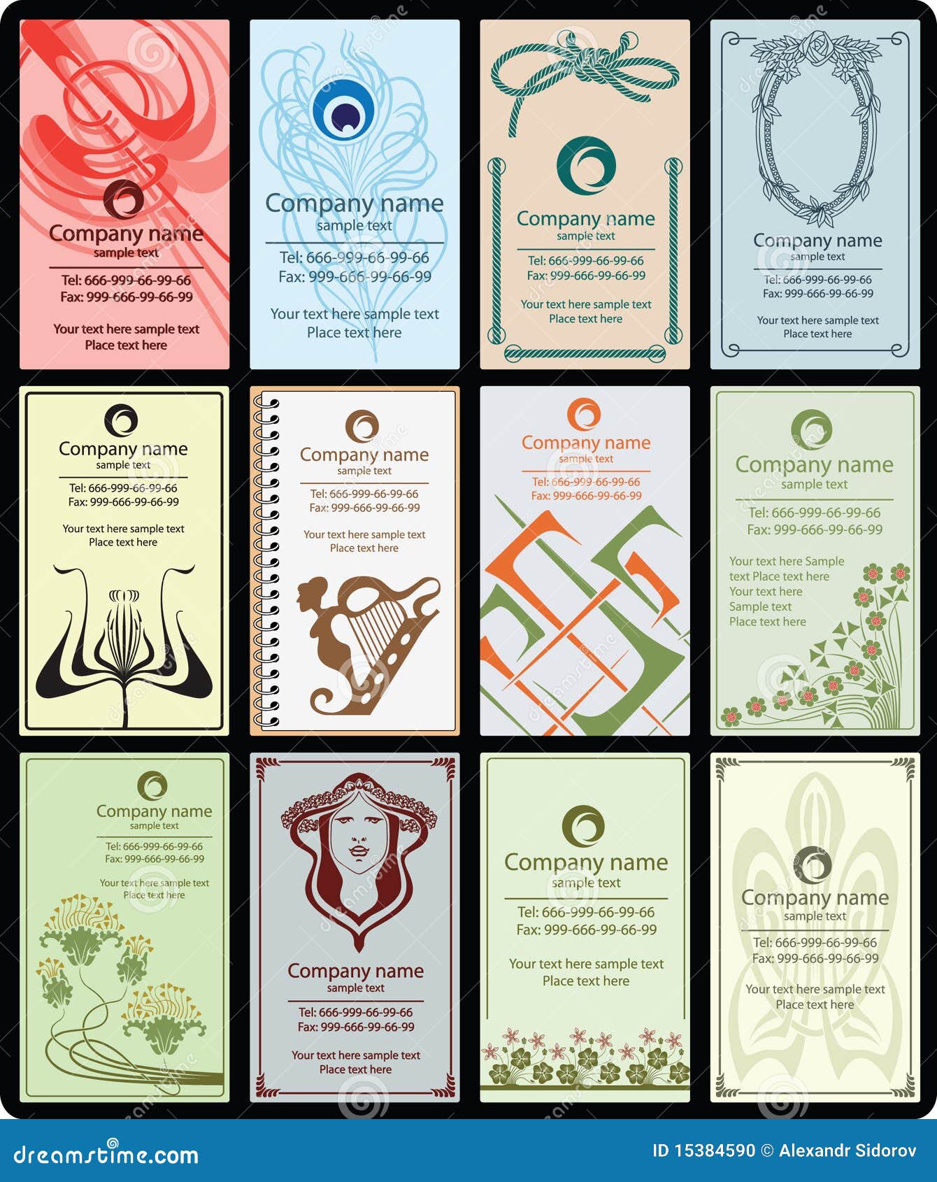 Vintage business cards stock vector. Illustration of call - 15384590