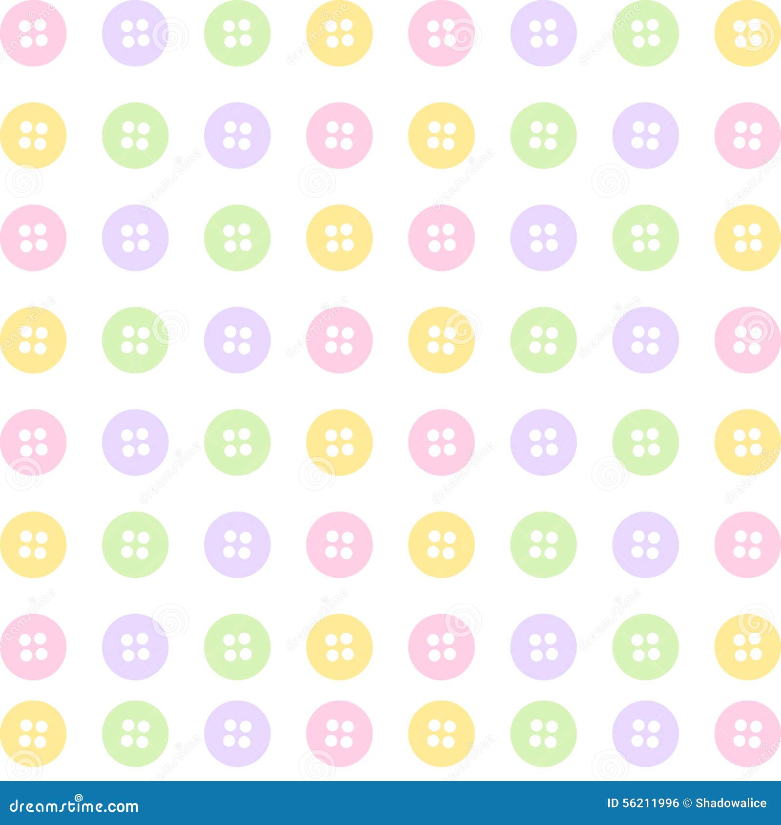 Vintage Buttons Seamless Pattern Stock Vector - Illustration of button ...