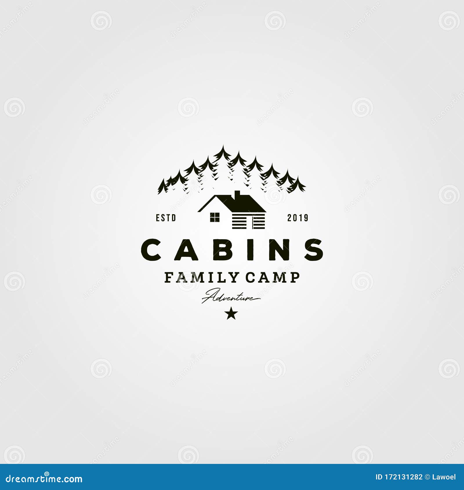 Vintage Cabins Logo Vector Illustration Design Stock Vector ...