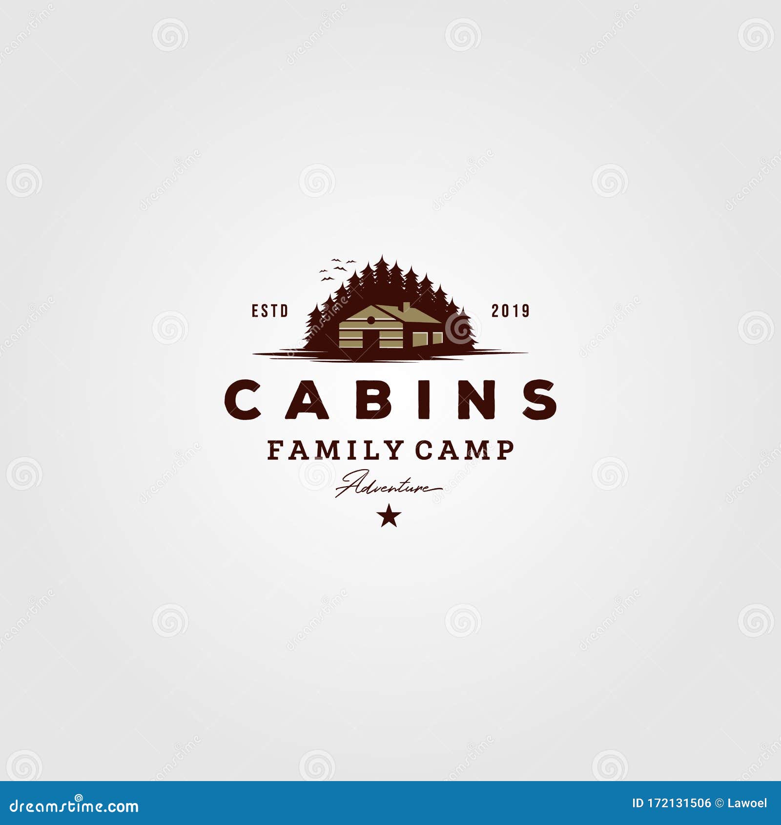 Vintage Cabins Logo Vector Illustration Design Stock Vector ...