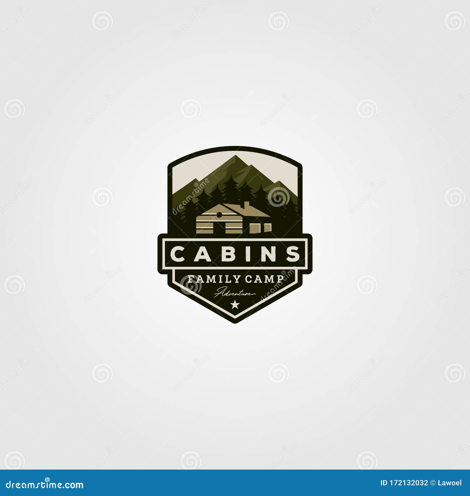Vintage Cabins Logo Vector Illustration Design Stock Vector ...