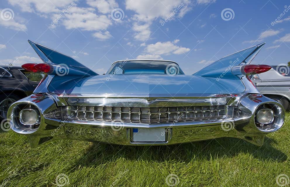 Vintage cadillac backview stock image. Image of retro - 20423011